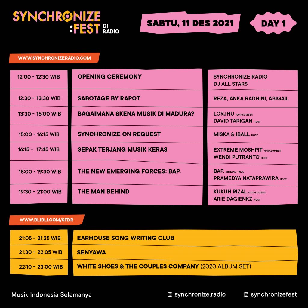 Radio Jadi 'Platform' Synchronize Fest yang Diselenggarakan 11-13 ...
