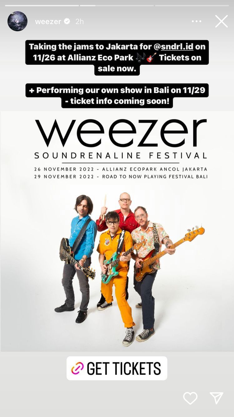 Weezer dan Adoy Ramaikan "Line Up" Soundrenaline 2022! - USS Feed